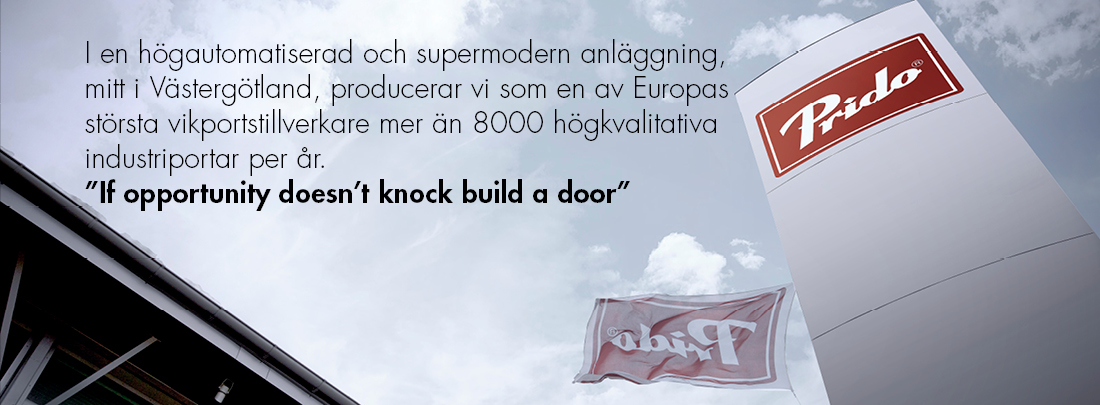 Industriportar, vikportar och snabbrullportar - Industriport Prido AB