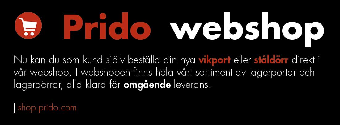 Industriportar, vikportar och snabbrullportar - Industriport Prido AB